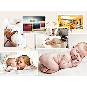 HGHG Cute Organic Cotton Muslin Swaddle Blankets Premium Receiving Blanket for Boys & Girls 47" x 47" Baby Bear Blanket