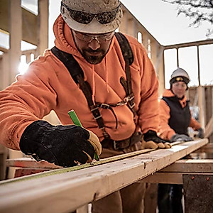 Men's Insulated HydraHyde Water-Resistant Leather Palm Winter Work Gloves, Large (Wells Lamont 1206)