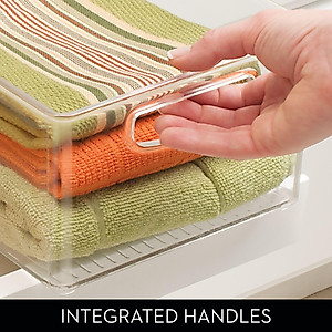 iDesign Recycled Plastic Stackable Storage Bin for - Linus Collection - Clear