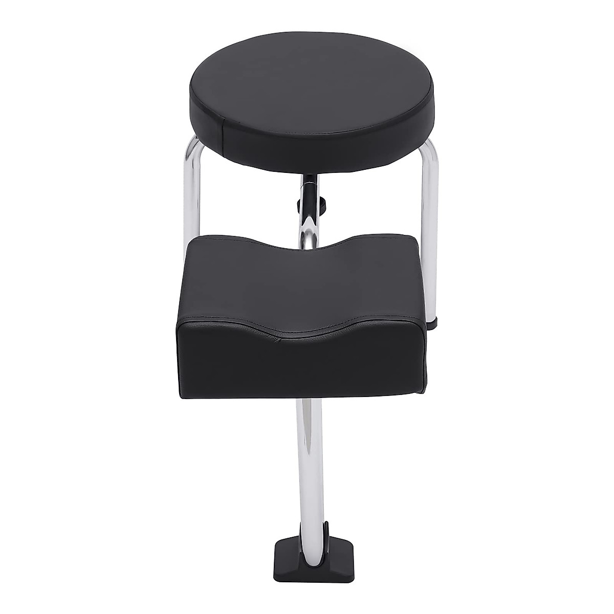 HuaShuani Pedicure Foot Rest Stool Chair,Professional Manicurist Pedicure Stool,Adjustable Leg Rest PVC Pad Pedicure Foot Rest Stand for Nail Tech Spa Beauty Salon Studio Equipment Supplies (Black)
