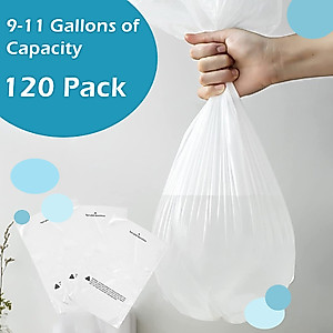 Lisyee 120 Count Waste Drawer Liners Bags Compatible with All Litter Box Robot Models, 9-11 Gallons Litter Box Liners