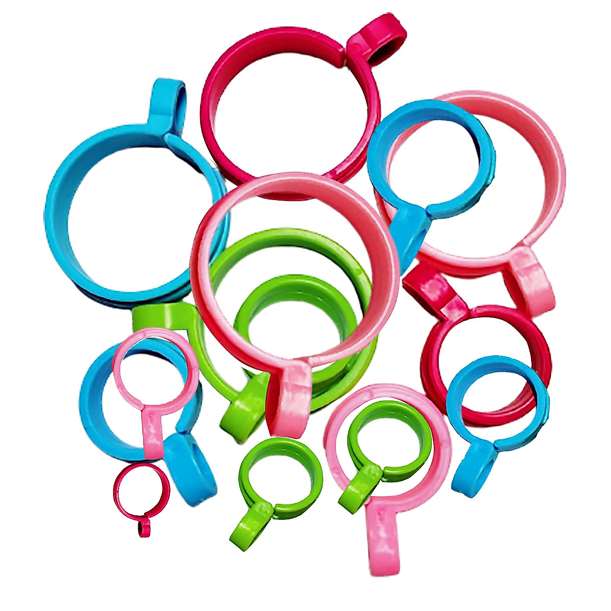 MeyaGo 15PCS Cross-Stitch roll Clip Fabric roll Clip Embroidery Fabric Clip Needlework Fabric Holder Stitching Fabric clamp Sewing Fabric Fastener Cross-Stitch roll Fabric Grip 3 Size