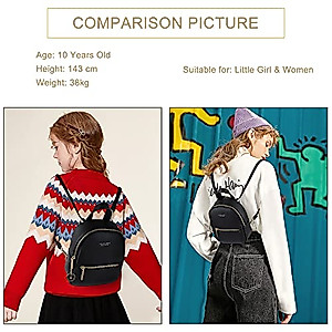 Aeeque Women Mini Backpack Purse, Casual Leather Crossbody Phone Bag Small Back Pack Ladies Tiny Shoulder Bags, Cute Little Backpacks Gift for Girls Women Black