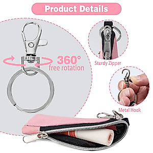 GOCOHHI Chapstick Holder, 6 Pcs Lip Balm Sleeve Pouch, Portable Lipstick Holder Bag, Clip-on Makeup Travel Accessories, Great Gift for Women