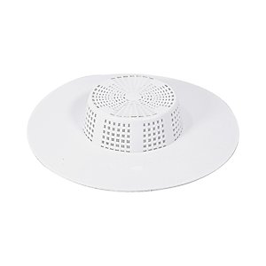 PLB261021BK EvertechPRO Hair Catcher Shower Drain - Durable, Easy to Install and Remove Shower Hair Drain Catcher in White - Universal Fit Hair Drain Catcher for Bathroom, Kitchen, Laundry, Bathtub