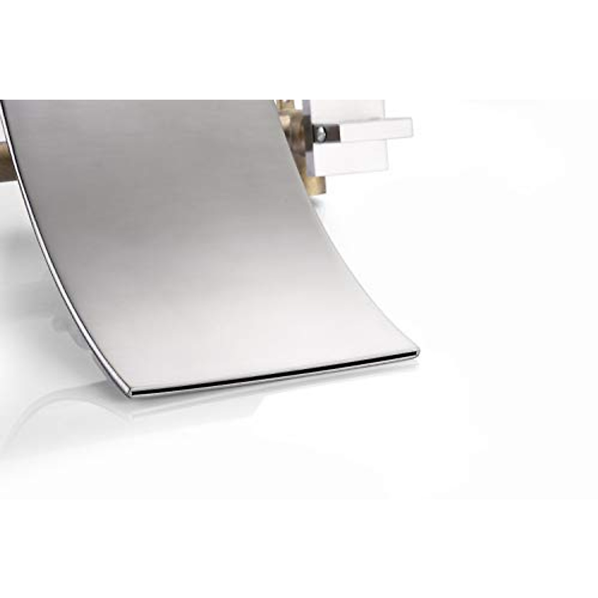 SUMERAIN Wall Mount Waterfall Tub Faucet 3 Hole Brushed Nickel Bathtub Faucet, Extra High Flow Rate