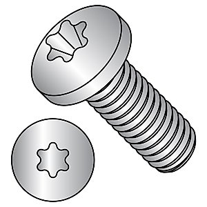 Small Parts MI3.525MTP18 18-8 Stainless Steel Pan Head Machine Screw, Meets ISO 7045, T15 Star Drive, M3.5-0.6 Thread Size, 25 mm Length, Fully Threaded, Import (Pack of 50)