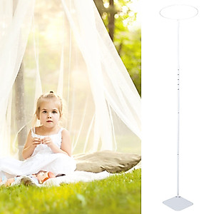 Kisangel Net Stand Adjustable Crib Canopy Holder Clip- on Net Holder Support Bracket Mounting Rack Accessories for Home Crib Cot Bed Easy Assembly Installation