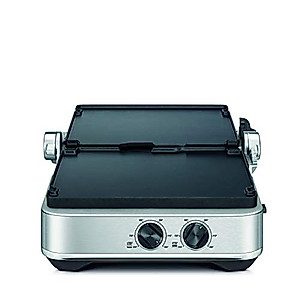 Breville BGR700BSS the Sear and Press countertop electric grill, Medium, Brushed Stainless Steel