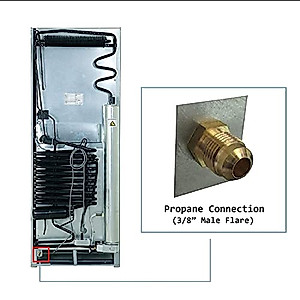 Smad Propane Refrigerator with Freezer 6.1 cu.ft, 2 Way RV Refrigerator for Offgrid, Cabin, Boat, RV, Camper Gas Fridge, White