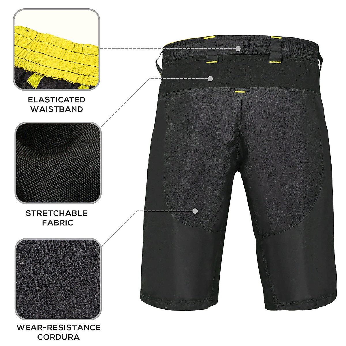 Urban Cycling Apparel The Single Tracker-Mountain Bike Cargo Shorts, with G-Tex padded undershorts