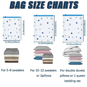 Mantianstar 12 Pack Vacuum Storage Bags, Space Saver Bags (4 Jumbo/4 Large/4 Medium/1 Automatic Pump) Compressed Storage Bags for Clothing, Comfort Items and Blankets