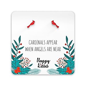 Red Cardinal Earrings with “Cardinals Appear When Angels Are Near” Gift Card