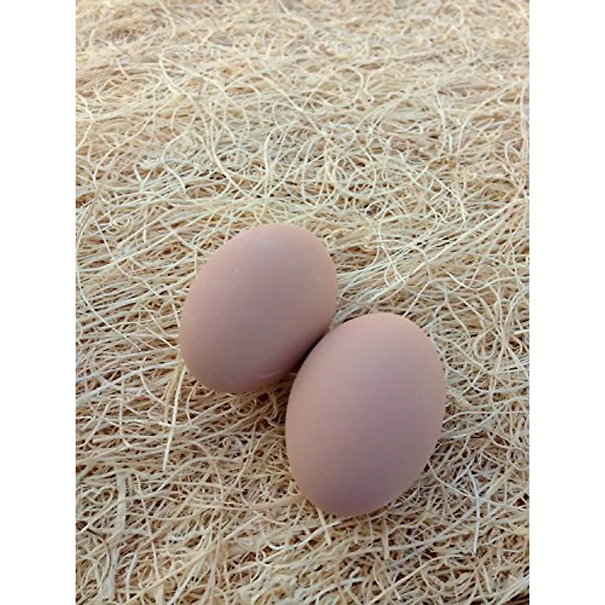 Ceramic Chicken Nesting Eggs (Brown) - Fake Training Eggs for Laying Chickens, Hen Nest Boxes & Home Decoration