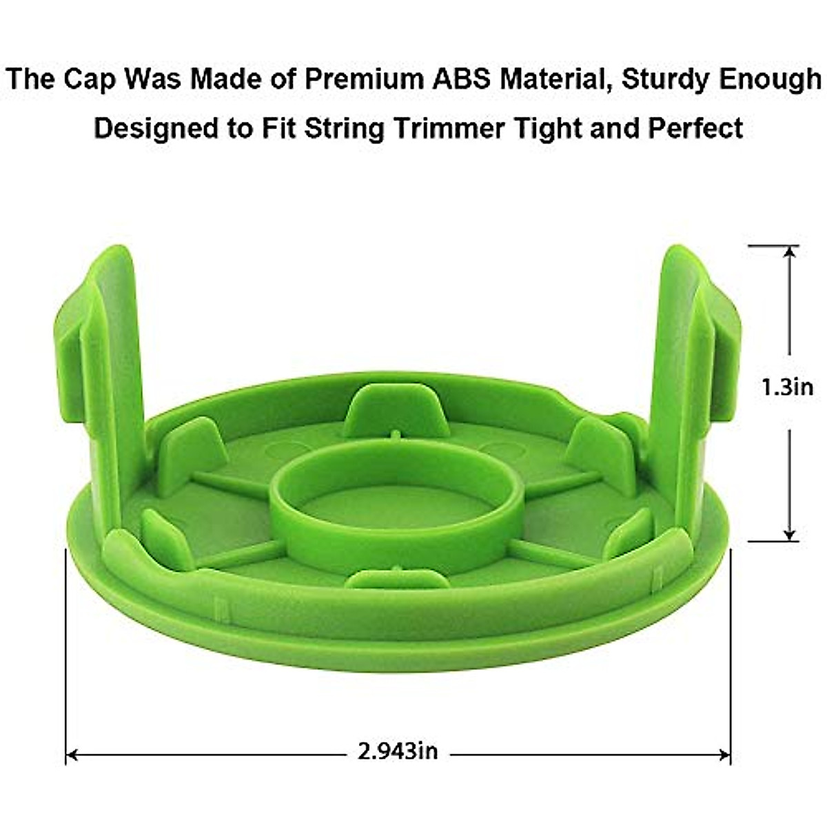 THTEN Trimmer Replacement Spools Cap Covers Compatible with Greenworks 21332 21342 24 Volt 40V 80V Cordless Weed Eater with 3411546A-6 Cap Covers Parts Auto-Feed String Edger 16ft 0.065” 2925