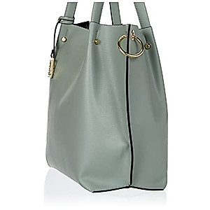 A|X Armani Exchange Women's Medium Woven Shopping Bag, Magnesium, OS