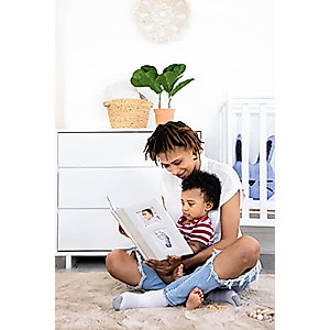 Pearhead First 5 Years Baby Memory Book With Clean-Touch Baby Safe Ink Pad To Make Baby’s Hand Or Footprint Included, Gender Neutral Registry Gift, Ivory Classic