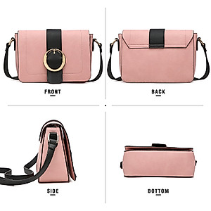 Women Vegan Leather Crossbody Shoulder Bags Designer Fashion Purses Structured Messenger Bags