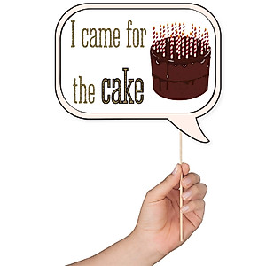 Birthday Photo Booth Props - 41-pc Photo Prop Kit with 8 x 10-Inch Sign, 60 Adhesive Pads, 45 Sticks - Birthday Photo Props - Birthday Props for Photo Booth