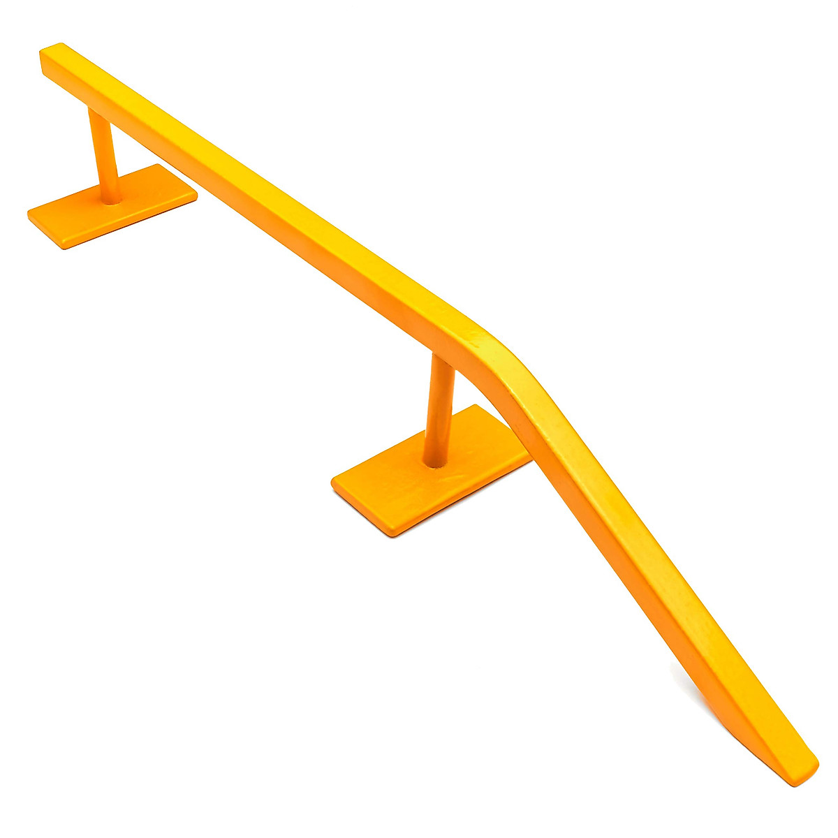 FLVFF Fingerboard Rail Pole Jam to Flat Grind Metal Rail Made of Solid Steel Ramp and Skate Parks (R5) (Yellow)