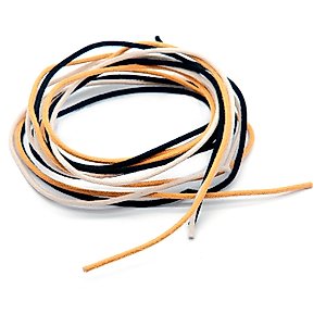 harpfeas Cloth-covered Waxed Vintage-style Pushback Guitar Wire -10 Feet (3.3-white/3.3-black/3.3-yellow) Pushback Wire for Electric Guitar Upgrades Kits
