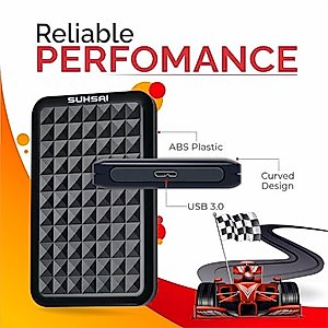 SUHSAI External Hard Drive 500GB High Speed Data Transfer USB 3.0 Hard Disk 2.5inch Memory Expansion Data Storage & Portable Backup HDD Compatible with PC, Computer, MacBook, Chromebook