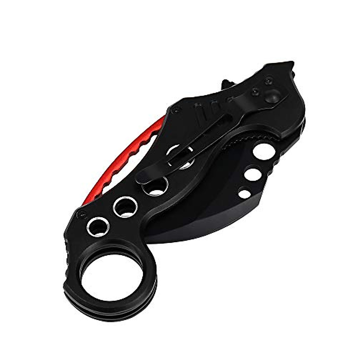 ALBATROSS FK002-H Classic Spring Assisted Opening Folding Pocket Knife Tactical Camping Hunting Sharp Raptor Claw Knife with 8 round holes