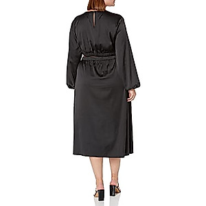 The Drop Women's Jacob Long Sleeve Cut Out Midi Dress, Black, XXL, Plus Size
