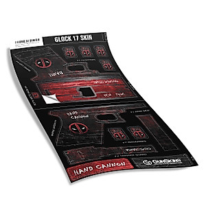 GunSkins Precut Pistol Skin for Glock 17 - Compatible with Airsoft AEG BB Gun - Vinyl Gun Wrap - Easy to Install - 100% Waterproof - Matte Finish - Made in USA - GS Hand Cannon