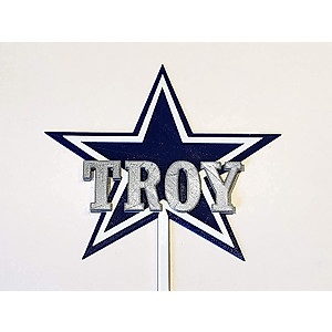 3D Wade Creations Cowboys Personalized Cake Topper