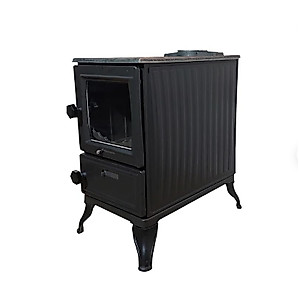 Small Cast Iron Stove for Outdoor Camping | Outdoor Stove | Mini Camping Stove | Cast Iron Fireplace | Brick Lined Fireplace | Tiny House Stove Cabin Stove (Mini Camping Stove)