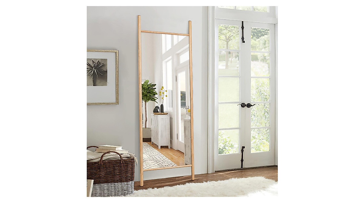 PexFix 65" Wooden Ladder Full Length Mirror