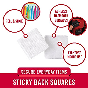 VELCRO Brand Mounting Squares | 200pk, 7/8" White | Adhesive Sticky Back Hook and Loop for Teacher Supplies, Office Organization (30705)