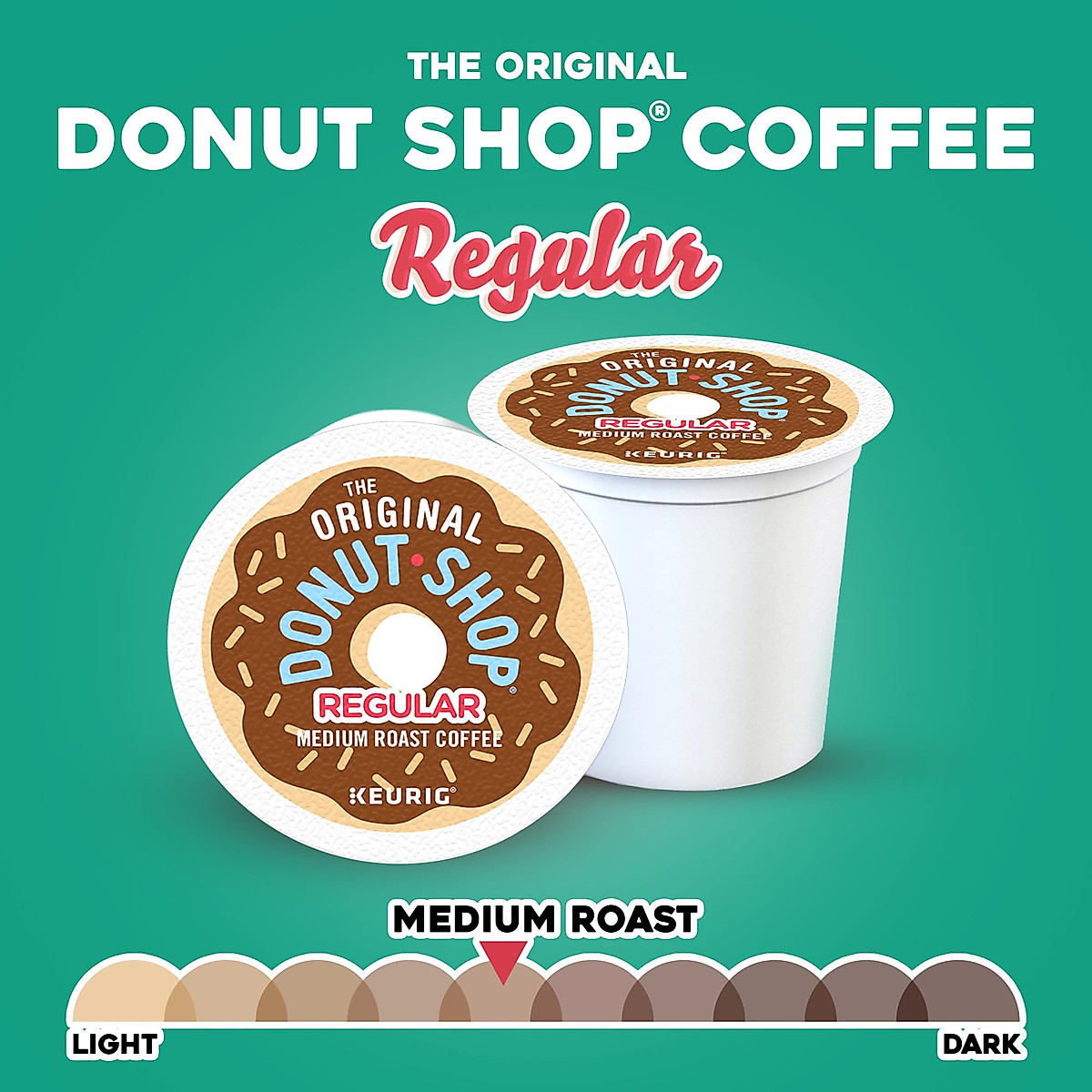 The Original Donut Shop Keurig Single-Serve K-Cup Pods, Regular Medium Roast Coffee, 72 Count