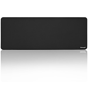 cimetech Gaming Mouse Pad XXL Comfortable Superfine Fiber Desktop Extended Large Mouse Pad Waterproof Keyboard Mat with Non-Slip Base, Smooth Surface for Computer and Desk (25.3✖12.4✖0.04inches)-Black
