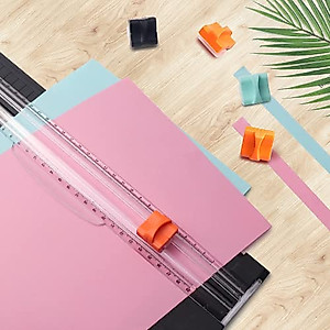 ZEQUAN Paper Cutter Blades, Paper Trimmers Replacement Blades with Safe Hiding Blade Design, Orange 1 x 1 x 0.86 in