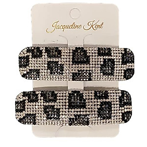 Jacqueline Kent Bubbles & Bling Hair Clip BBH001.LEPSI Leopard Silver