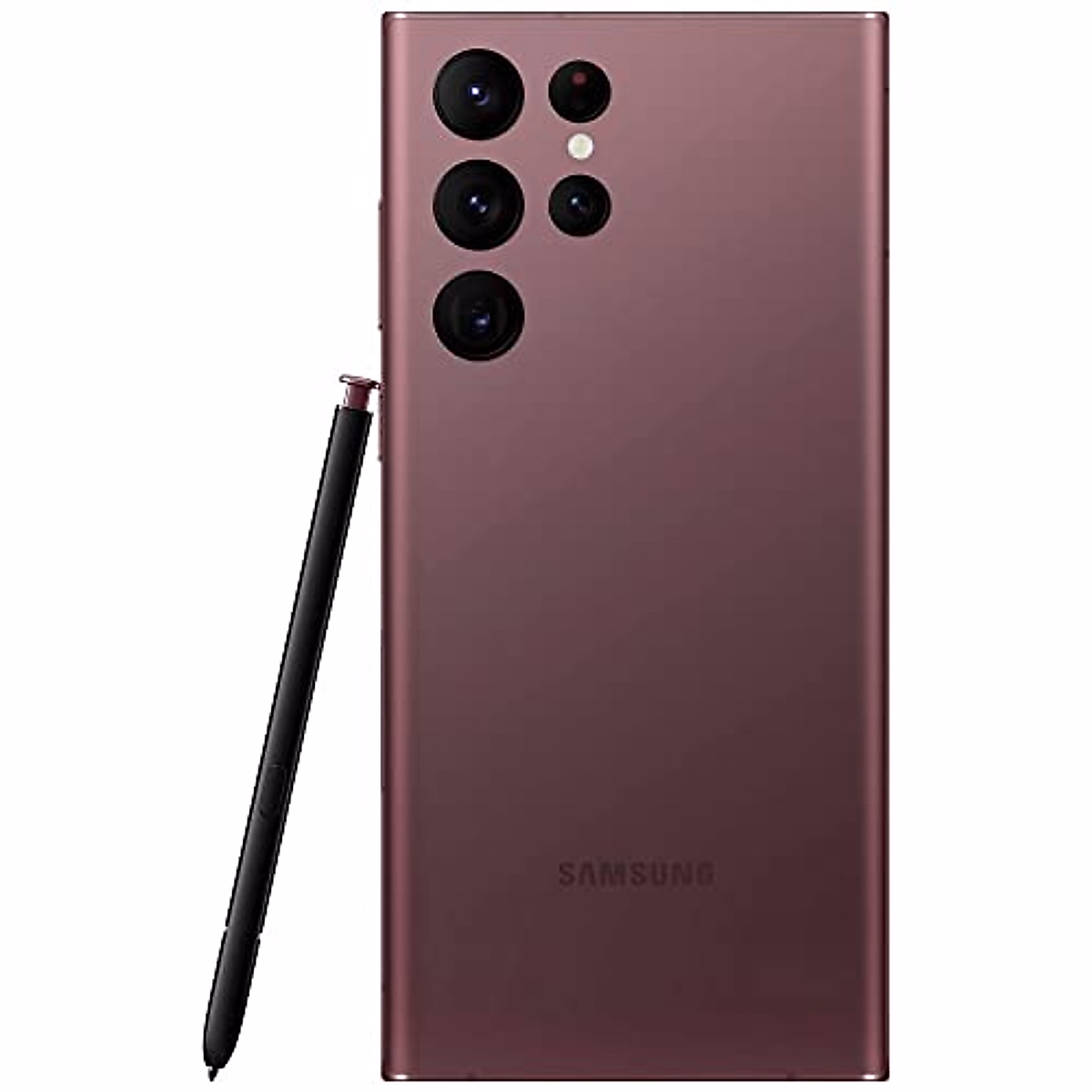 SAMSUNG Galaxy S22 Ultra 5G (128GB, 8GB) 6.8'' AMOLED 2X, 108MP Camera, Global Volte (Fully Unlocked for AT&T, Verizon, T-Mobile, Global) G908U1 (w/ 25W Super Fast Charger, Burgundy) (Renewed)