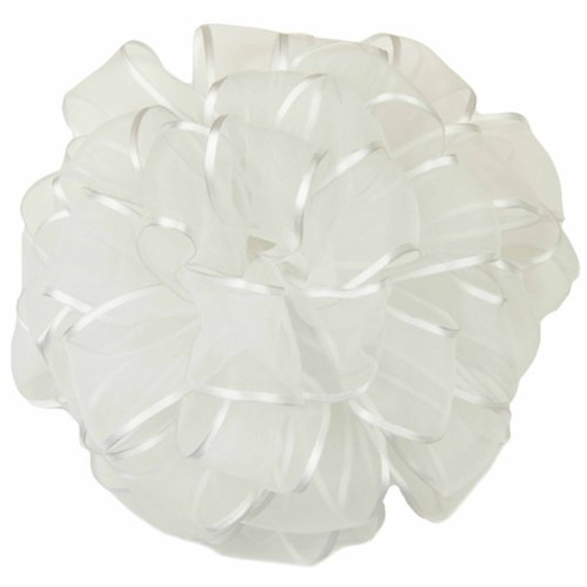 Offray, White Wired Edge Arabesque Craft Ribbon, 7/8-Inch, 7/8 Inch x 9 Feet