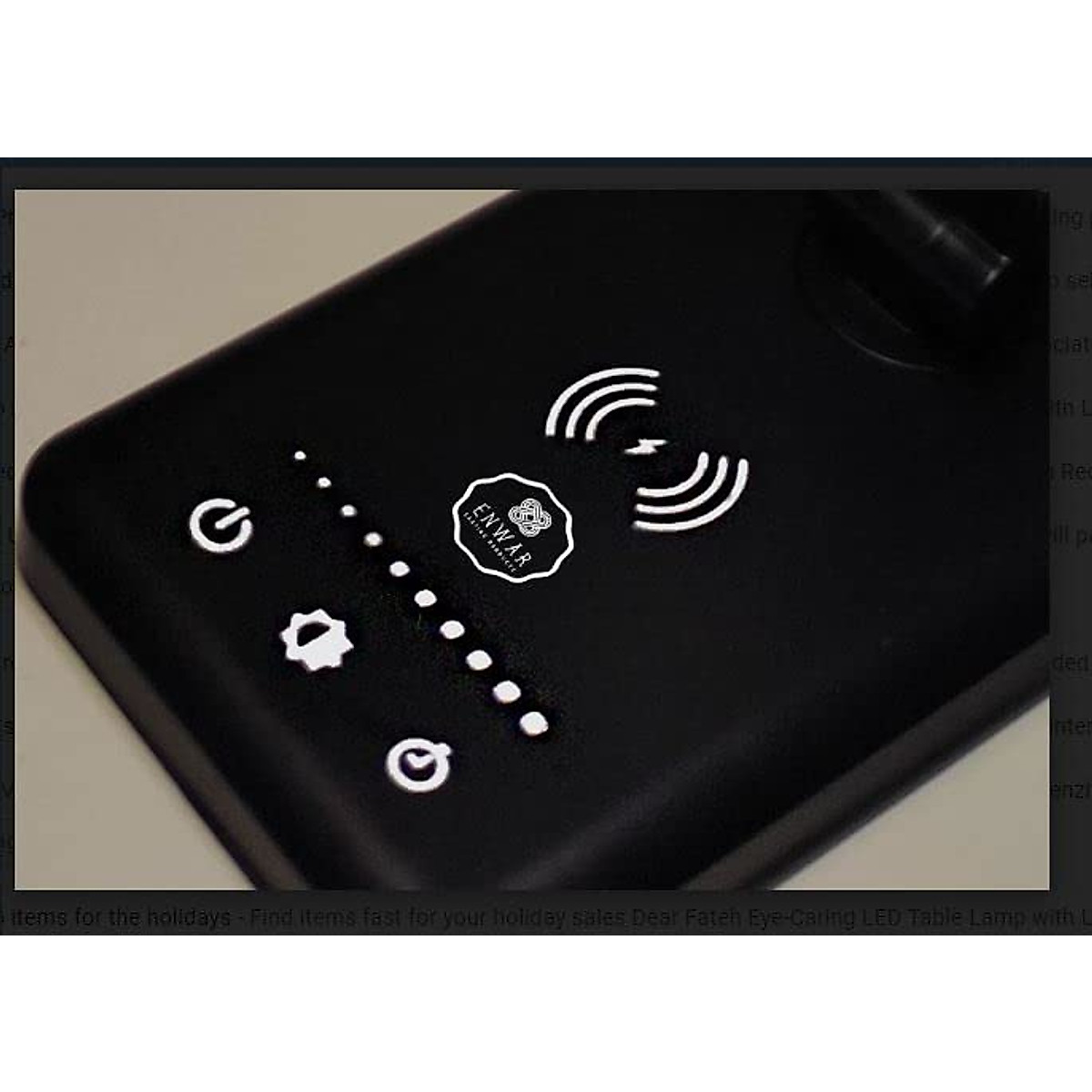 Enwar LED Desk Lamp| Multifunctional Touch Lamp| Wireless Charging Pad| 5 Lighting Modes with 5 Brightness Levels| Touch Control Dimmer |30/60 min Timer| Desk Lights for Home, Office, Bedroom