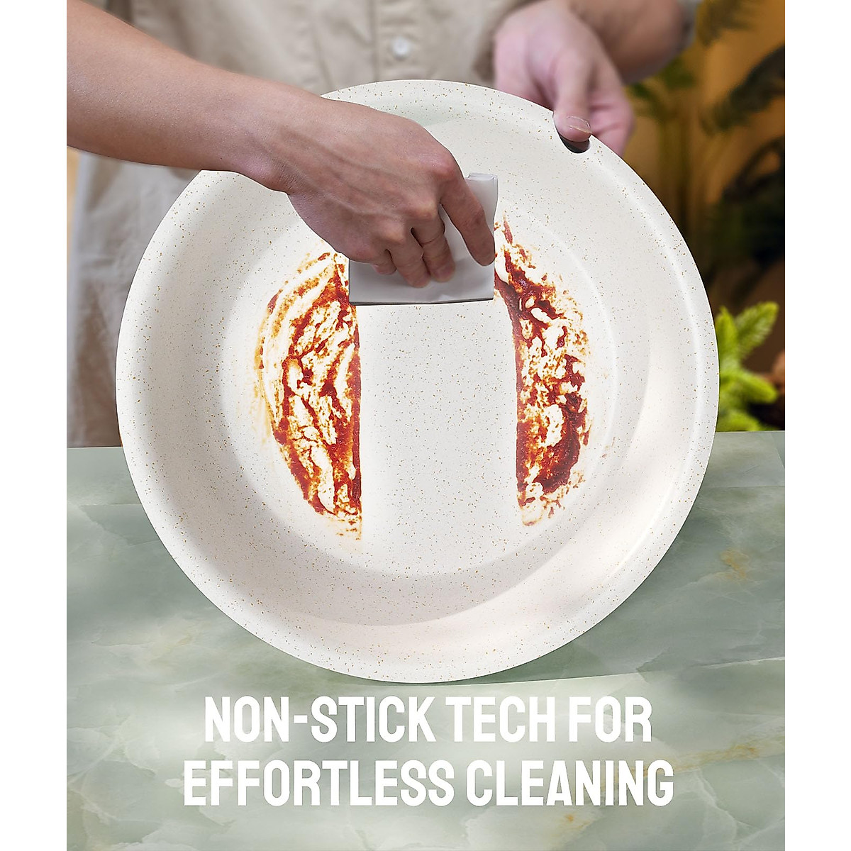 Chafing Dishes for Buffet 4PACK, [Game Changer Maifanite-Coated] Chafing Dish Buffet Set Offer The Elegance of Nature, 5QT Food Warmers for Parties Serve for Wedding, Birthday, Church Events, ETC