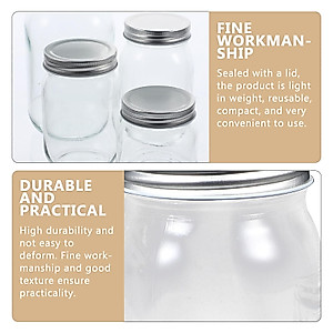 4pcs Small Honey Jar Sugar Scrub Jars Mason Jars Transparent Jam Containers Sealed Honey Jars Jam Clear Jars for Home Kitchen Jam Jars Clear Glass Jars Lidded Jam Jars Sealing Jars