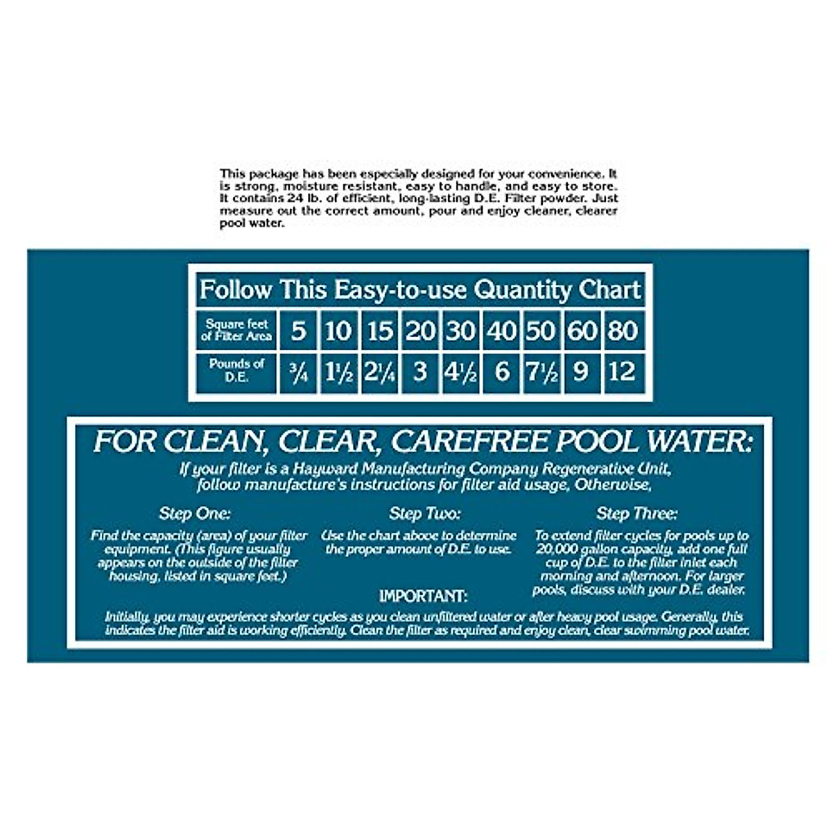 Robelle 4024 D.E./Diatomaceous Earth Powder for Swimming Pools, 24-Pound & Blue Devil D.E. Scoop with Handle, Perfect for Swimming Pools