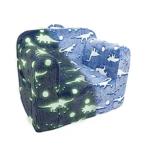 TANOFAR Kids Couch, Toddler Chairs Comfy, Kids Sofa for Boys Ages 1-6, Toddler Foam Couch Glow in The Dark, Soft Comfortable, Cute Dinosaurs