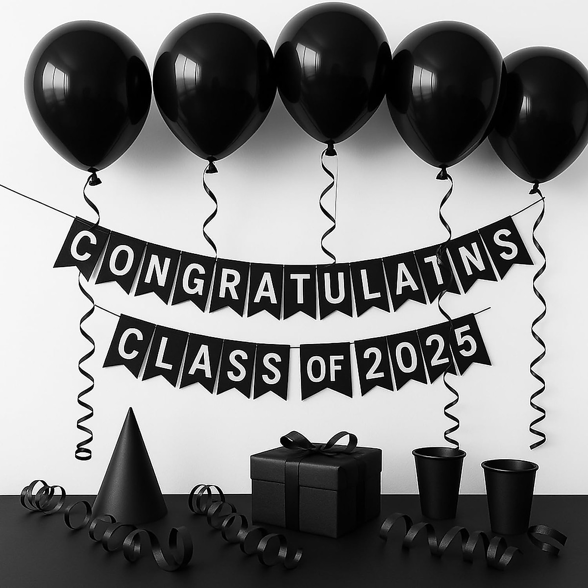 GIFTEXPRESS 500 Yards Black Curling Ribbon/Balloon Ribbon/Balloon Strings/Gift Wrapping Ribbons Supplies