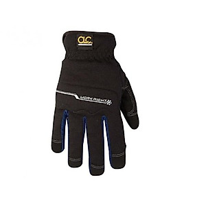 Custom LeathercraftL123L Workright Cold Weather Insulation Flex Grip Work Gloves, Shrink Resistant, Improved Dexterity, Tough, Stretchable, Excellent Grip , Black , Large