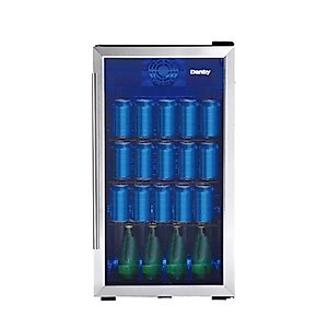 Danby DBC117A2BSSDD-6 18" Stainless Steel Beverage Center with 117 Can Capacity, 3.1 cu. ft. Capacity, Blue LED Lighting and Door Lock, in Stainless Steel