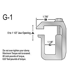 GCi STRONGER BY DESIGN G-1 Clamp Black Powder Coated (set of 4) for Truck Cap Camper Shell Topper. Made with Structural Aluminum to Ensure Quality and Strength. For Mounting to Pickup