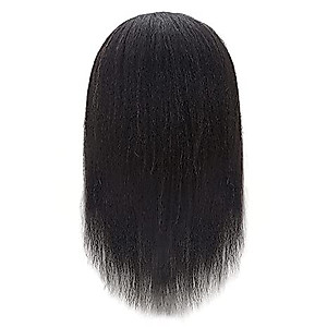 Mannequin Head 50% Human Hair Hairdresser Cosmetology Mannequin Manikin Training Head Hair and Free Clamp Holder (zhifa-2)