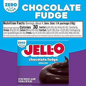 Jello Sugar Free Chocolate Fudge Pudding Mix 1.4oz Box(Packaging May Vary)